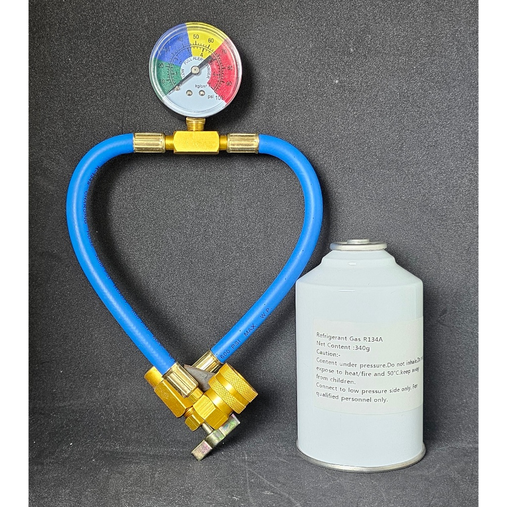 R134a meter hose with R134a Refrigerant Gas 340g Package | Shopee Malaysia