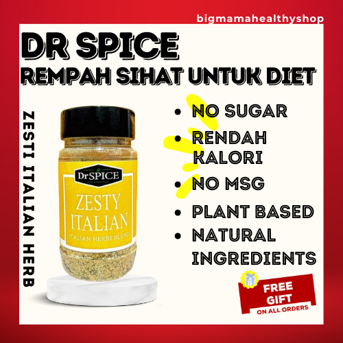 Dr SPICE Zesty Italian Herb Blend Seasoning Spice Keto Rempah Diet ...