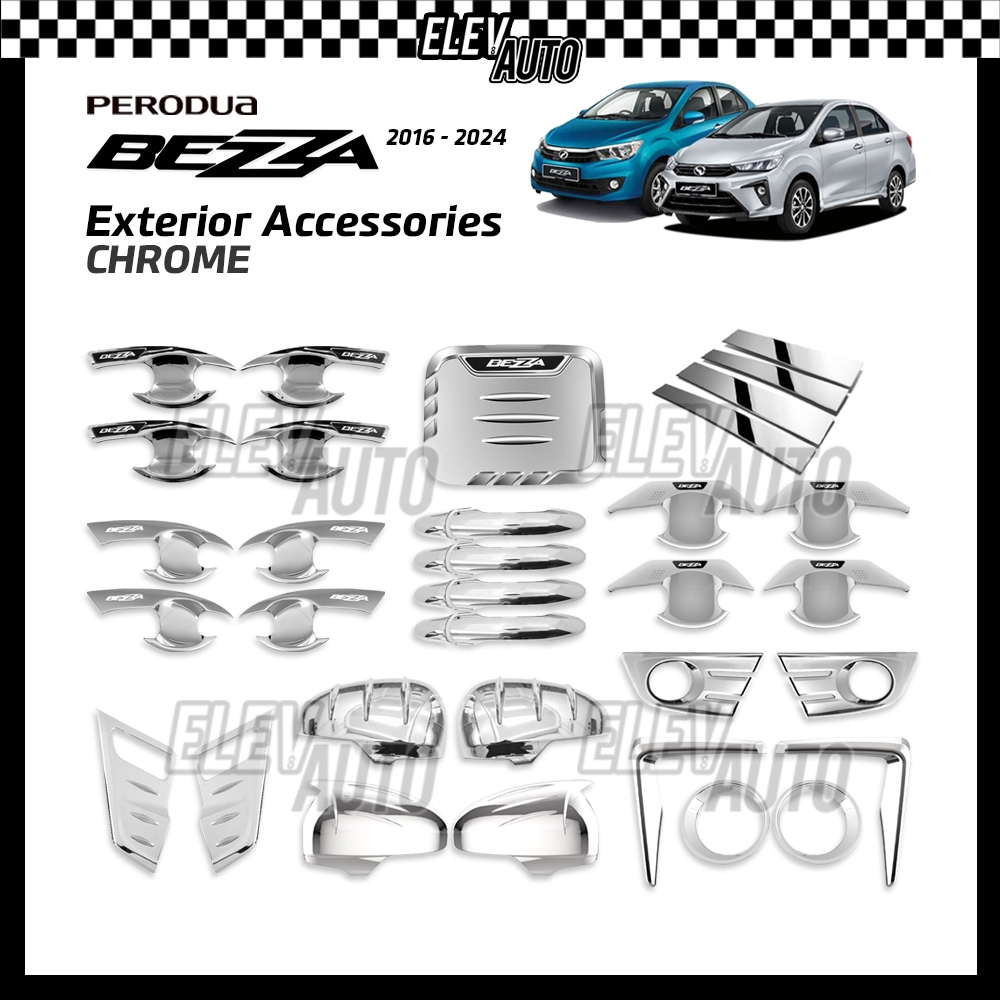 Perodua Bezza 2016-2024 CHROME Accessories Door Handle Bowl Side Mirror ...