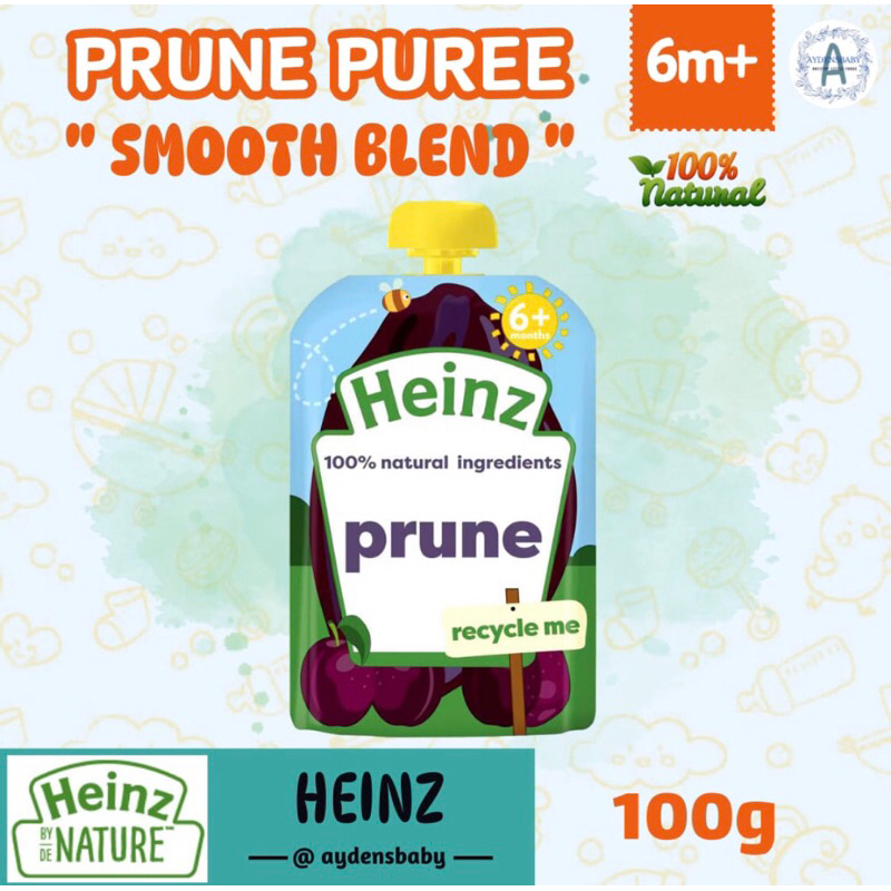 HEINZ PRUNE PUREE BABY FOOD POUCH 6M+ [READY STOCK] | Shopee Malaysia
