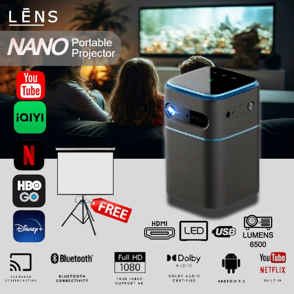 (5 YEARS WARRANTY!!) NANO Mini pocket projector Wireless D-02 Smart ...