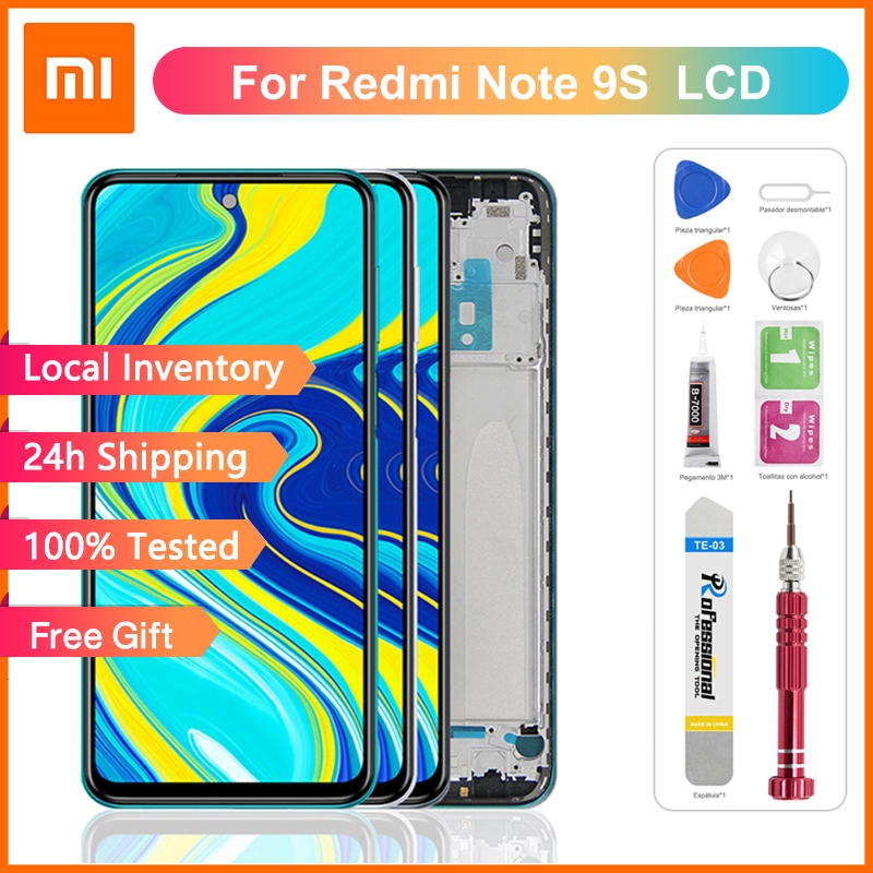 Origianl LCD with Frame For Redmi Note 9S / Redmi Note 9 Pro 4G LCD ...