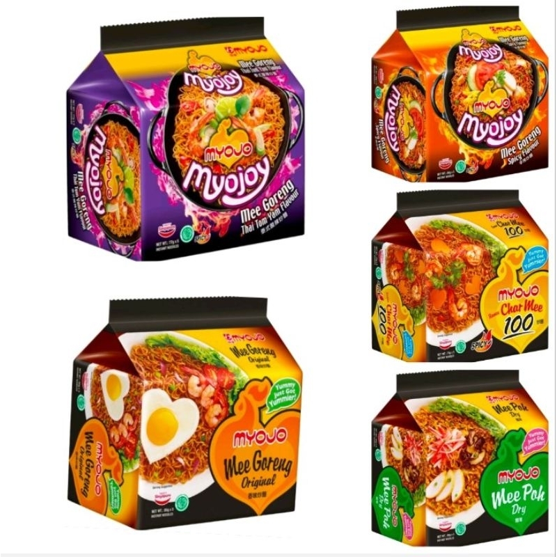 MYOJO Instant Noodles Chic Abalone|Char Me 100|Mee Poh Dry|Mee Goreng ...