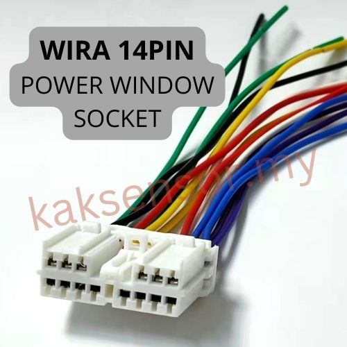 14PIN PROTON WIRA MAIN POWER WINDOW SWITCH SOCKET CONNECTOR (FEMALE ...