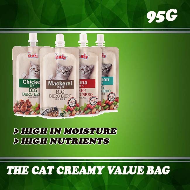The Cat Creamy Puree Value Bag Cat Lick From Korea 95G | Shopee Malaysia