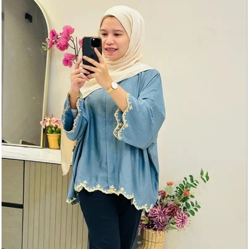 BLOUSE SEROJA BY DE IMPIANA/ BLOUSE 2024/ BLOUSE COTTON SULAM | Shopee ...