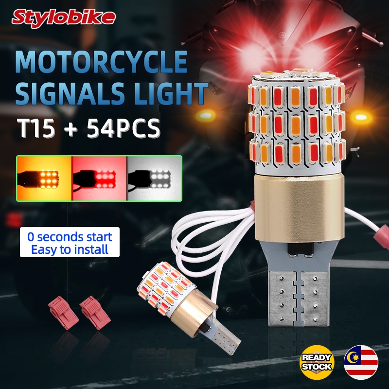 T15 LED Signal Light Mentol Side Lamp Dual Color Turn Signal W16W ...