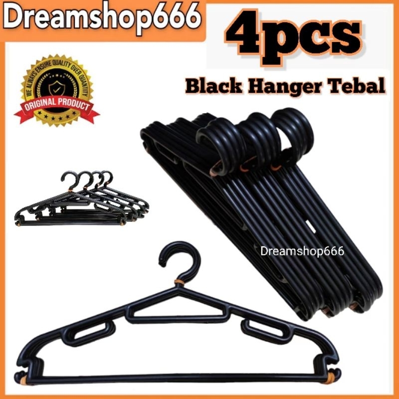 4pcs Cloth Hanger Thick Big size/Hanger Baju Tebal Dewasa/Penyangkut ...