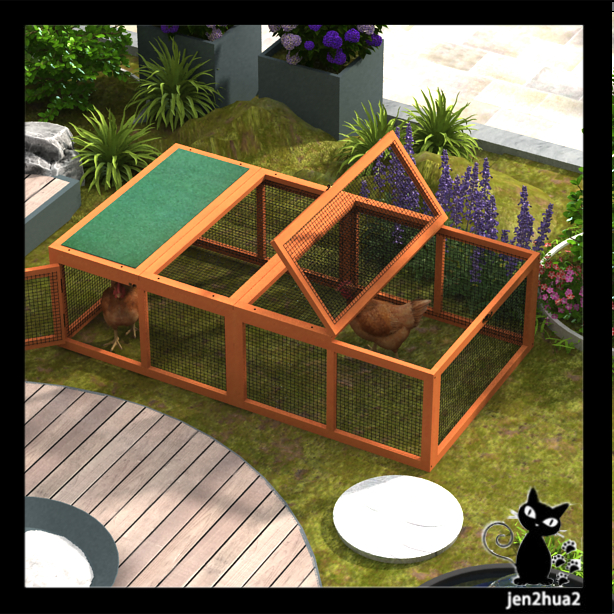 Outdoor solid wood chicken cage chicken house coop rabbit cage pet ...