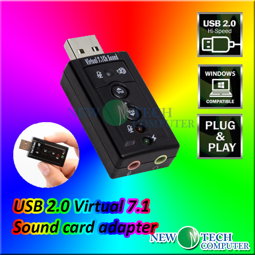 USB 2.0 Virtual 7.1 Channel Sound card adapter NEWTECH | Shopee Malaysia