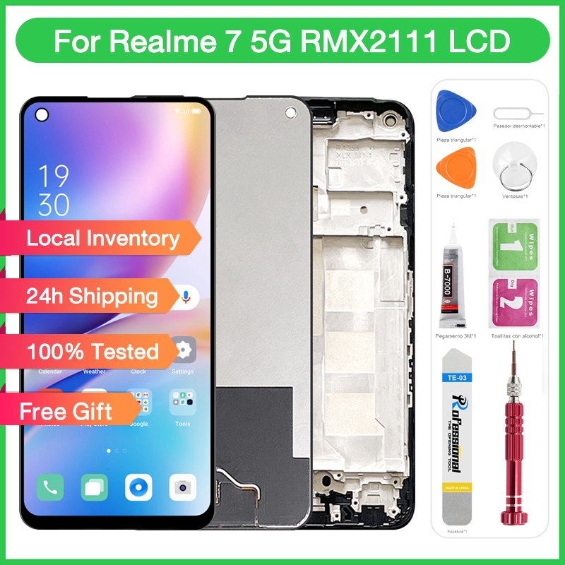 ORIGINAL LCD with Frame For Realme 7 5G RMX2111/OPPO A73 2020 5G LCD ...