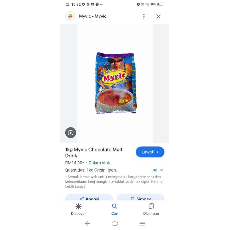 Myvic minuman coklat 1kg | Shopee Malaysia