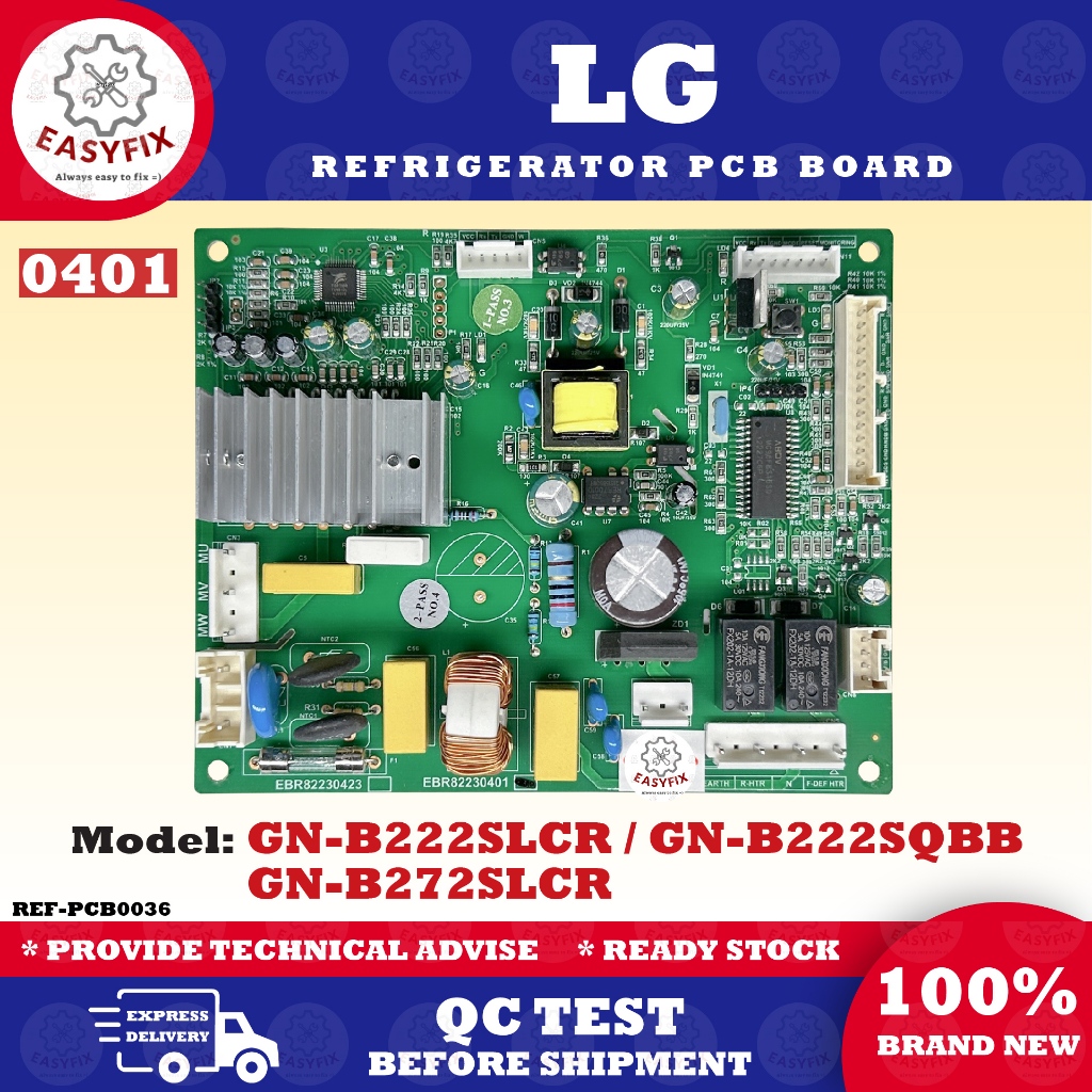 GN-B222SLCR / GN-B222SQBB / GN-B272SLCR LG REFRIGERATOR 0401 0423 PCB ...