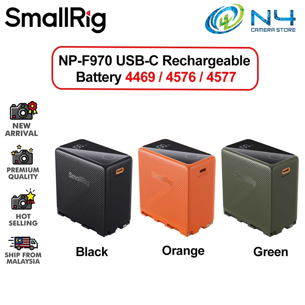 SmallRig NP-F970 USB-C Rechargeable Camera Battery (Black - 4469 ...