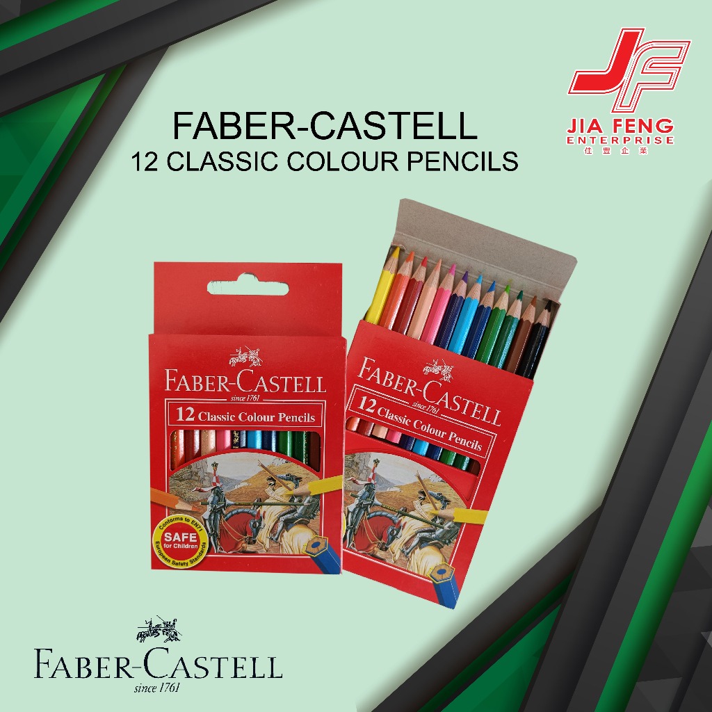 FABER-CASTELL 12 CLASSIC COLOUR PENCILS (12PCS.) | Shopee Malaysia