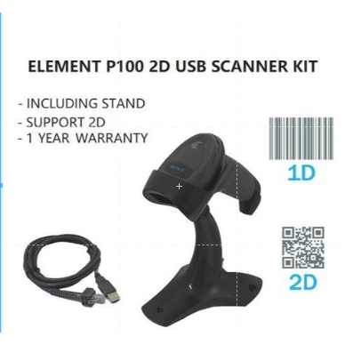ELEMENT P100 2D USB SCANNER KIT | Shopee Malaysia