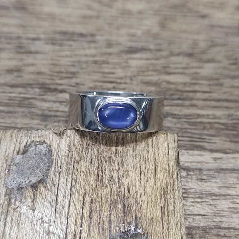 Nilam Burma Batu Permata Asli Cincin Perak Burmese Sapphire Natural ...