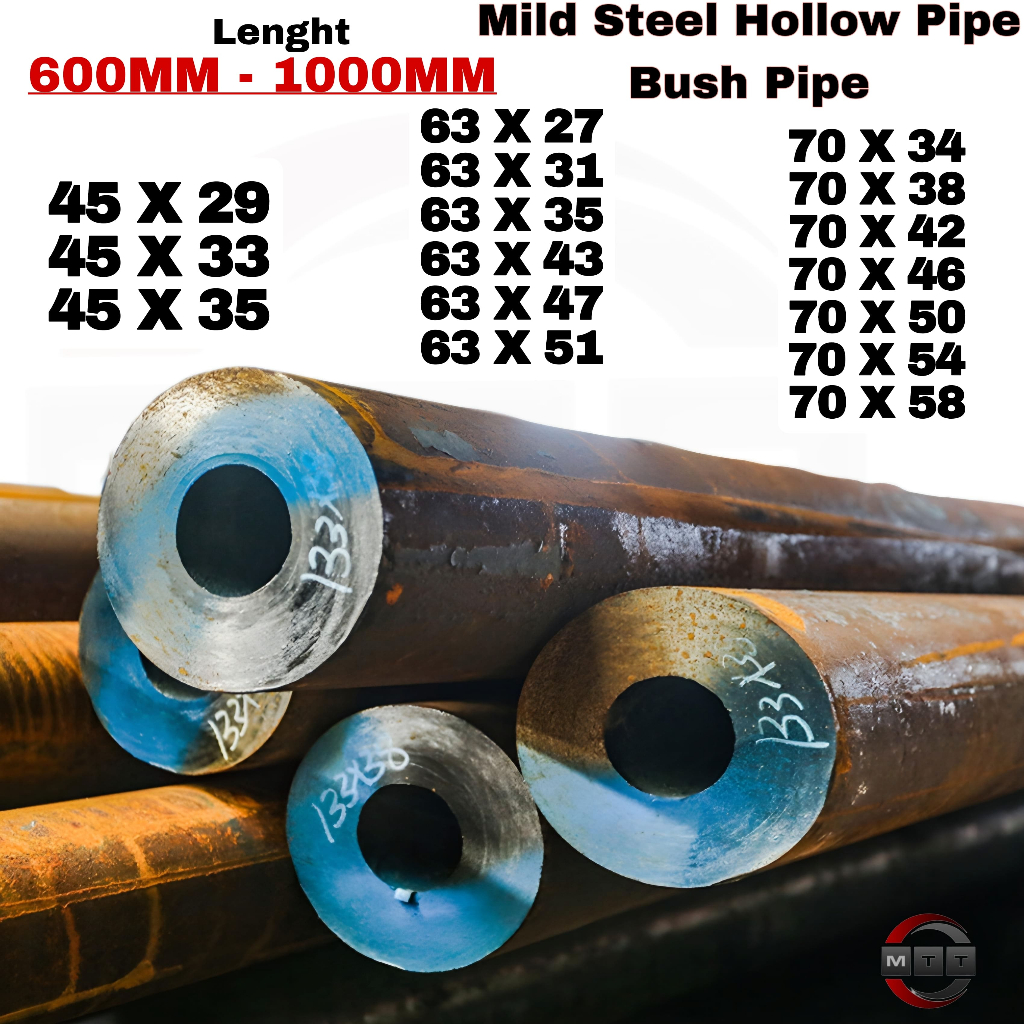 HOLLOW PIPE THICK PIPE MILD STEEL MS BUSH PIPE TEBAL BUSH BUSHING 45MM ...