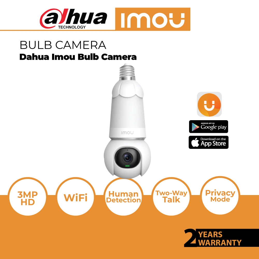 Imou PTZ Bulb Cam Light Bulb Camera 3MP 2K 360 Turning Color Night ...