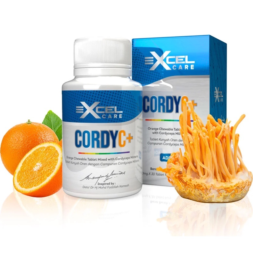 Excel Care Cordy C+ ( Cordyceps Militaris + Orange Chewable Tablet ...