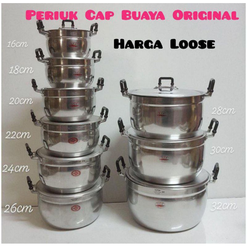 [HARGA LOOSE] PERIUK CAP BUAYA ORIGINAL THAILAND WITH HANDLE | Shopee ...