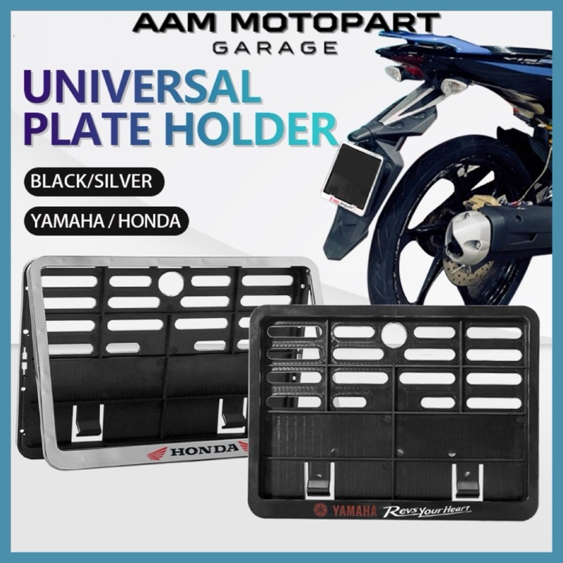 YAMAHA / HONDA MOTORCYCLE PLATE HOLDER MOTOR NUMBER PLATE FRAME REAR ...