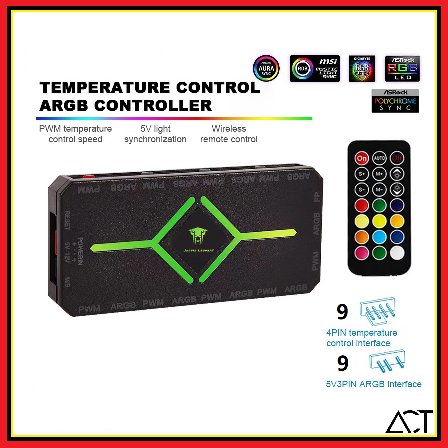 Jungle Leopard ARGB Hub ( 5V 3PIN ARGB + 4 Pin PWM ) PC Case CPU Fan ...