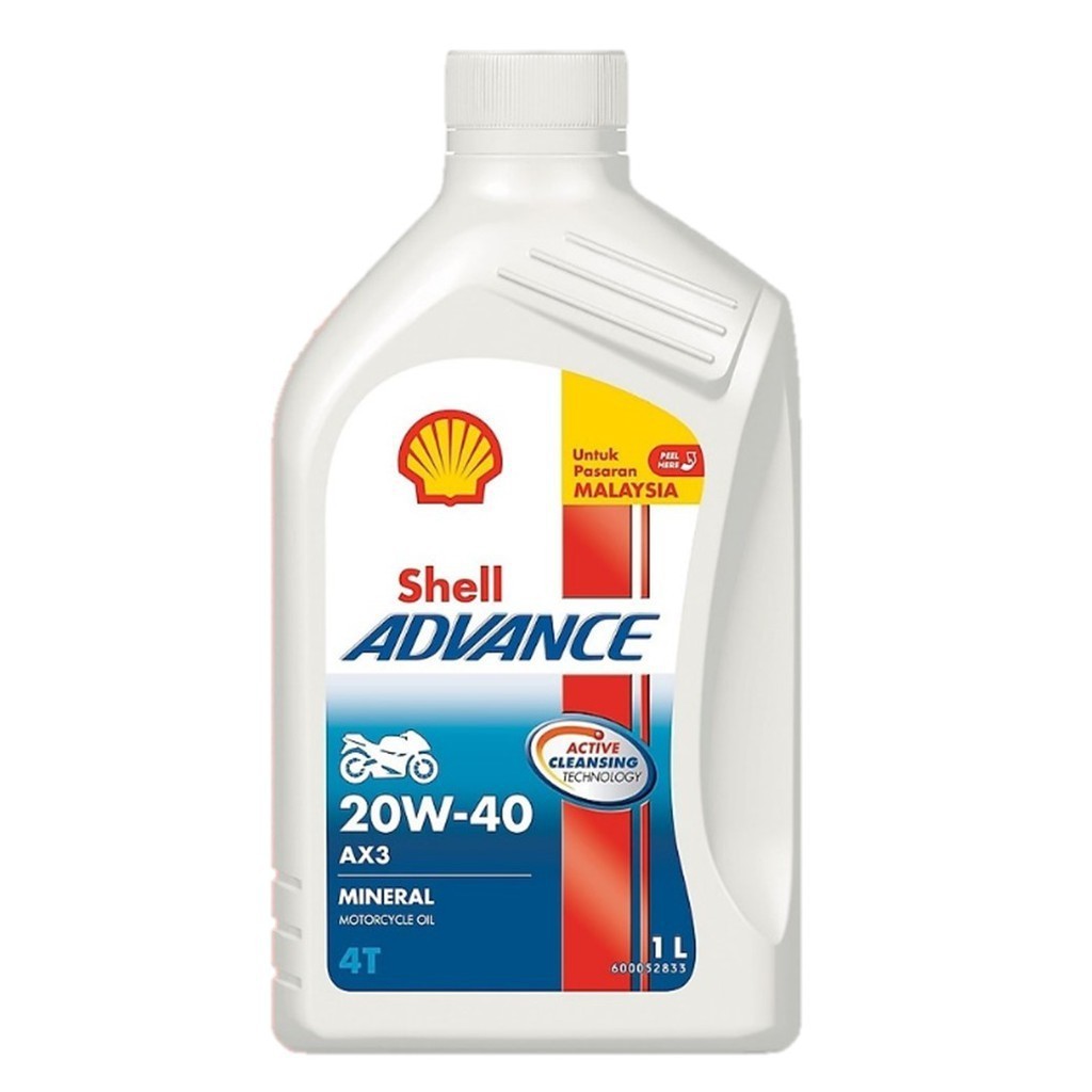 SHELL ADVANCE AX3 20W40 4T ENGINE OIL 1L | Shopee Malaysia