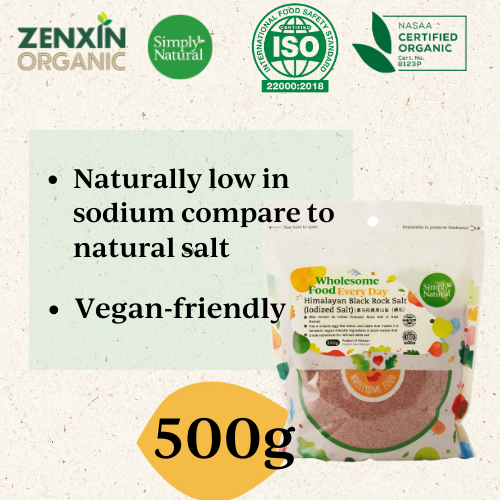 Simply Natural Himalayan Black Rock Salt Iodine 500g(Garam Himalayan ...
