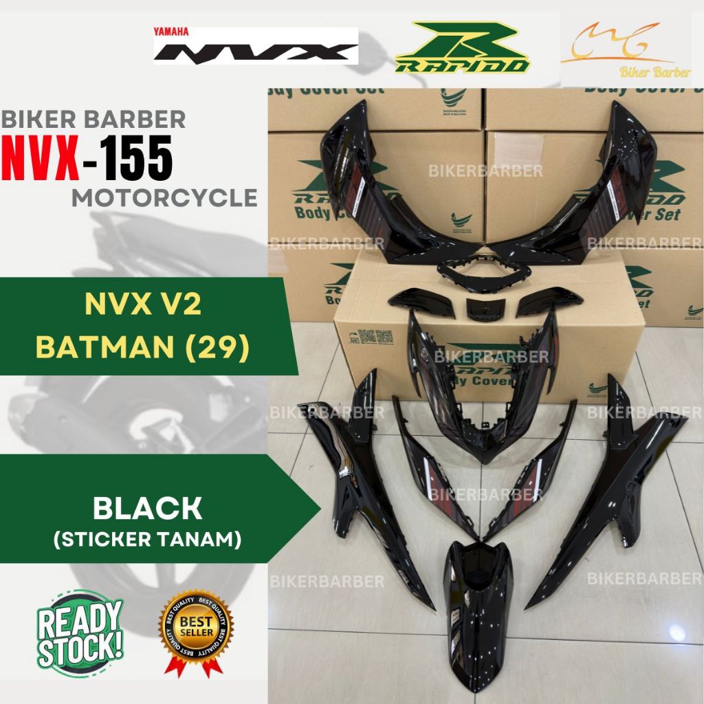 RAPIDO Coverset Yamaha Nvx V2 Batman (29) Purple Red Body Cover Set ...