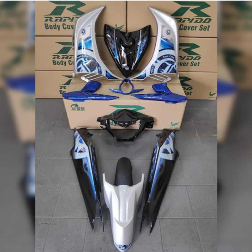 COVER SET YAMAHA LC135 V4 ORIGINAL RAPIDO COVERSET LCV4 BATIK STICKTER ...