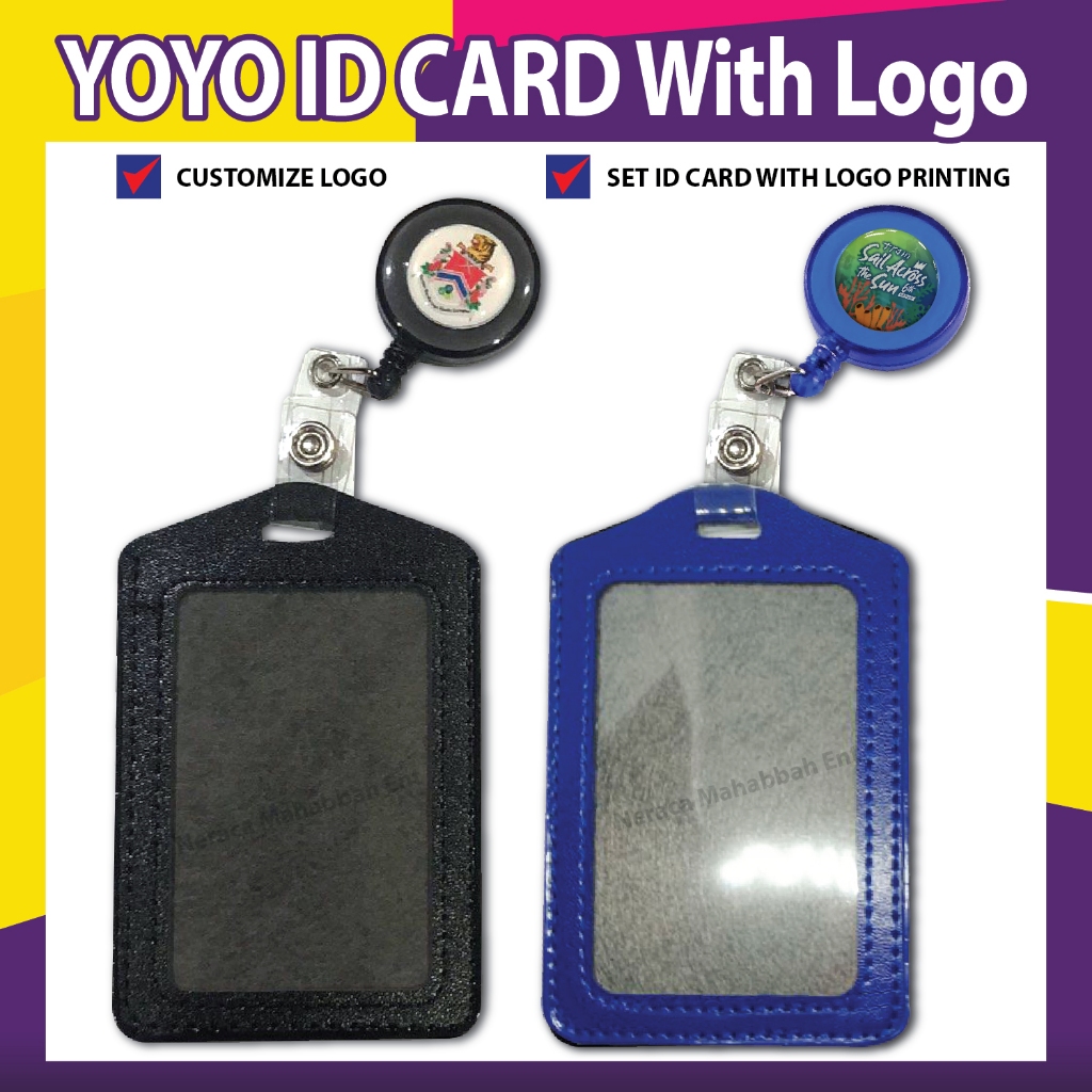 YOYO Tag with ID Card holder SET with (Customize Logo printed) | Shopee ...