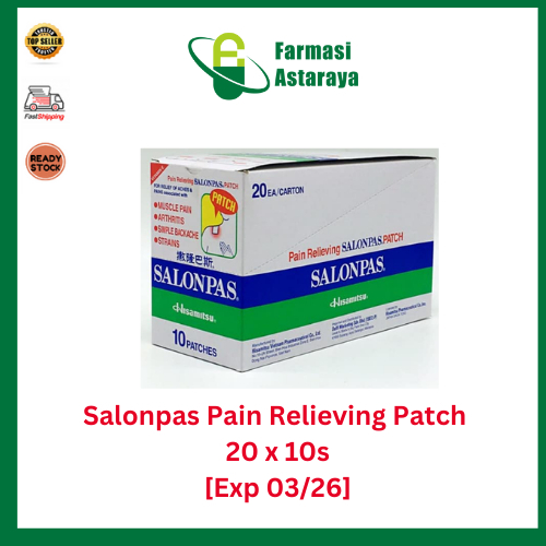 Salonpas Patch For Pain Relief 20 x 10s / 10 x 20s / 5 x 40s ( EXP 03/ ...