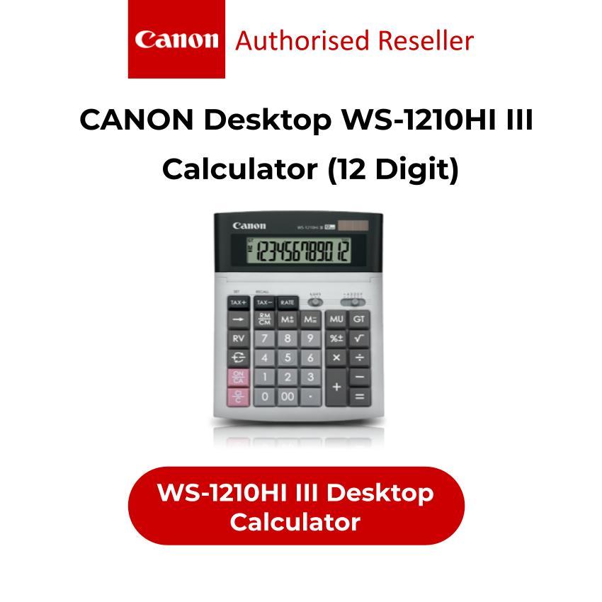 Canon Calculator WS1210 Hi III (12 Digits) | Shopee Malaysia
