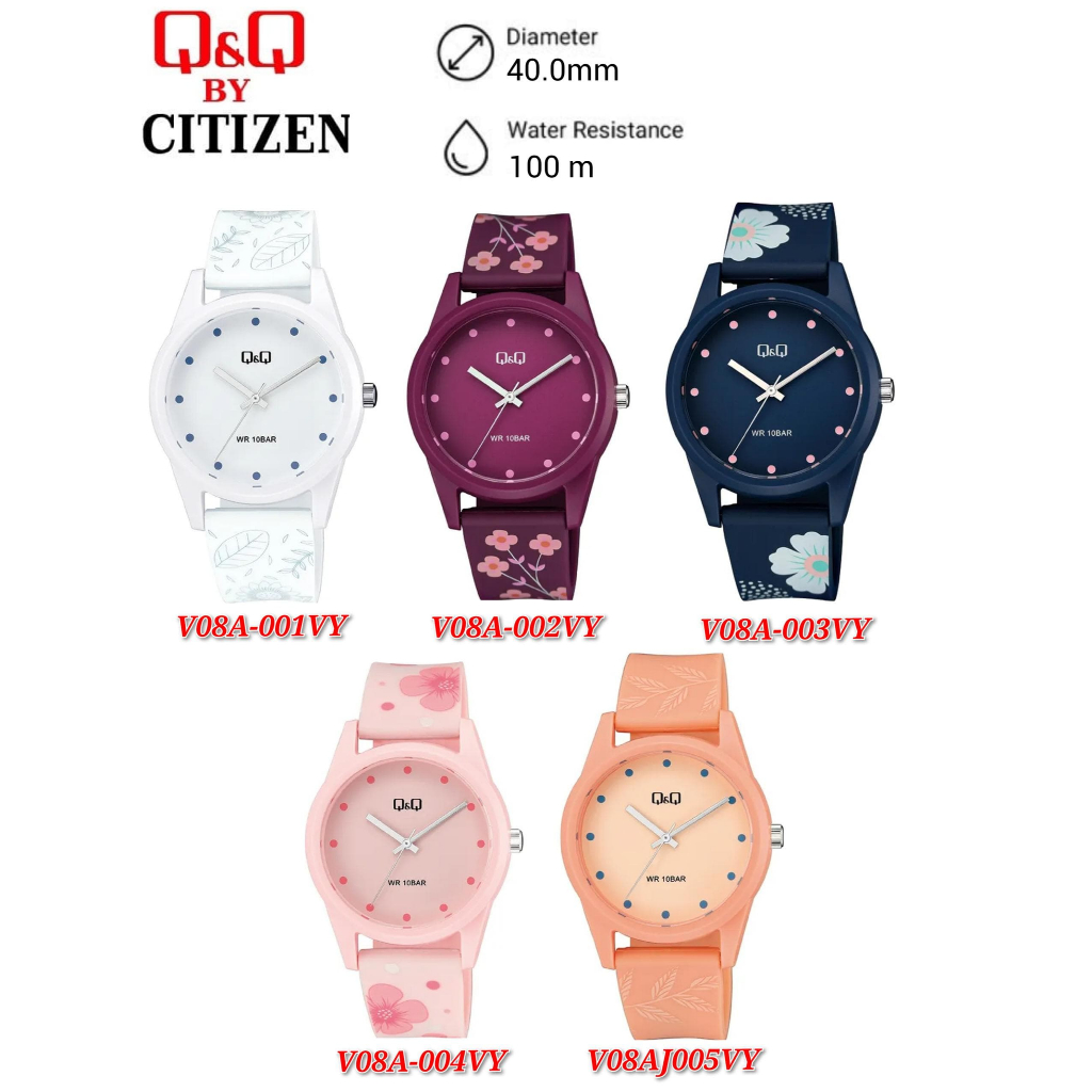 Q&Q Japan by Citizen Ladies Resin Analogue Watch V08A . | Shopee Malaysia