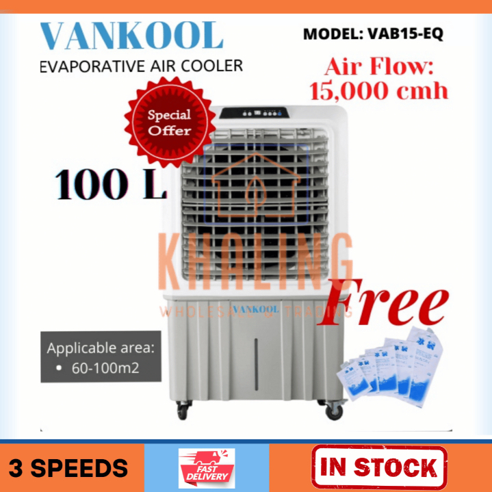 Vankool 100L Evaporative Air Cooler Auto Water Pump Commercial Air ...