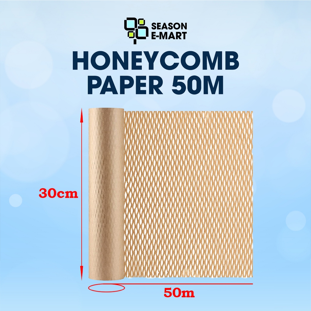 50m Honeycomb Paper Wrap Honeycomb Wrapper Kraft Paper Gift Box Wrapper ...