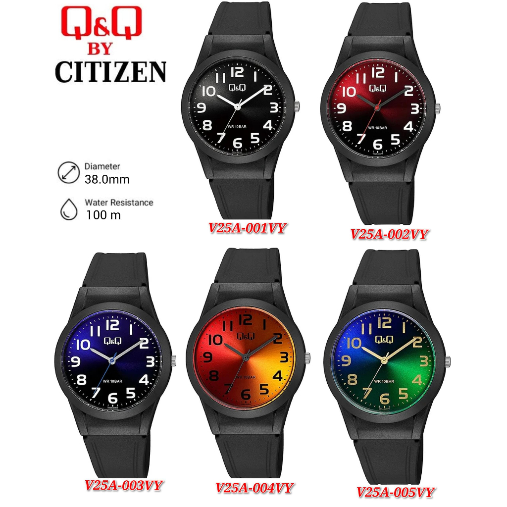 Q&Q Japan by Citizen Unisex Resin Analogue Watch V25A | Shopee Malaysia