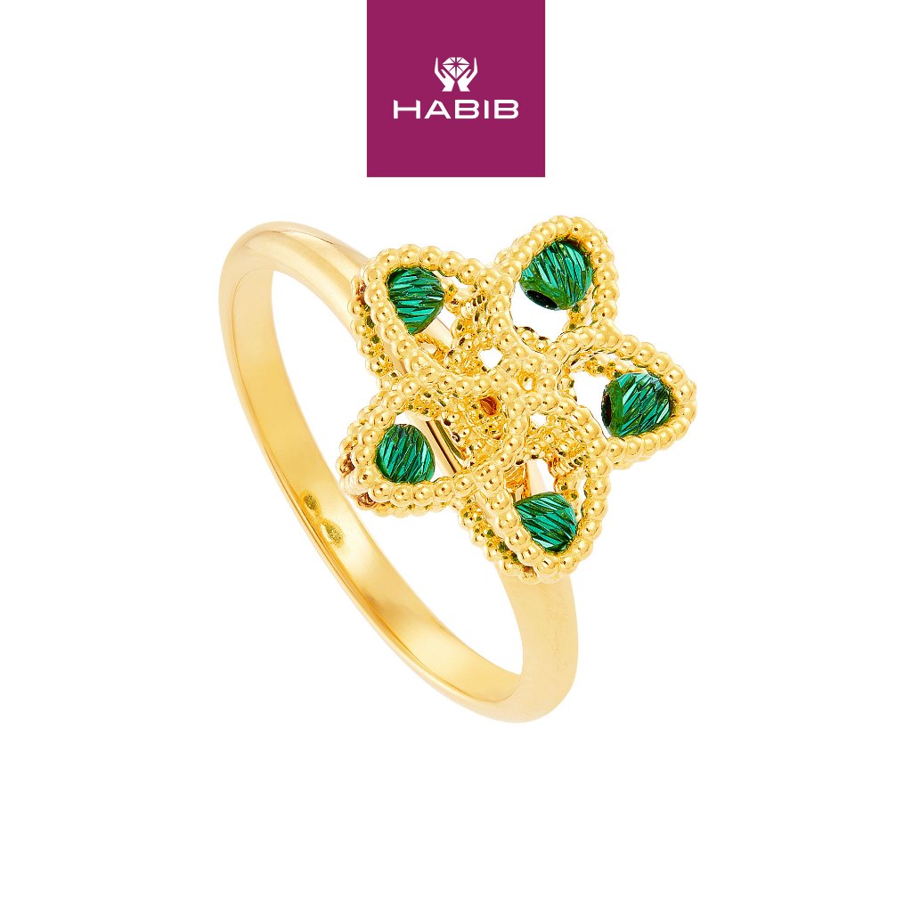 HABIB CLARA | Oro Italia 916 Yellow and Green Gold Ring GR48820223(GRN ...