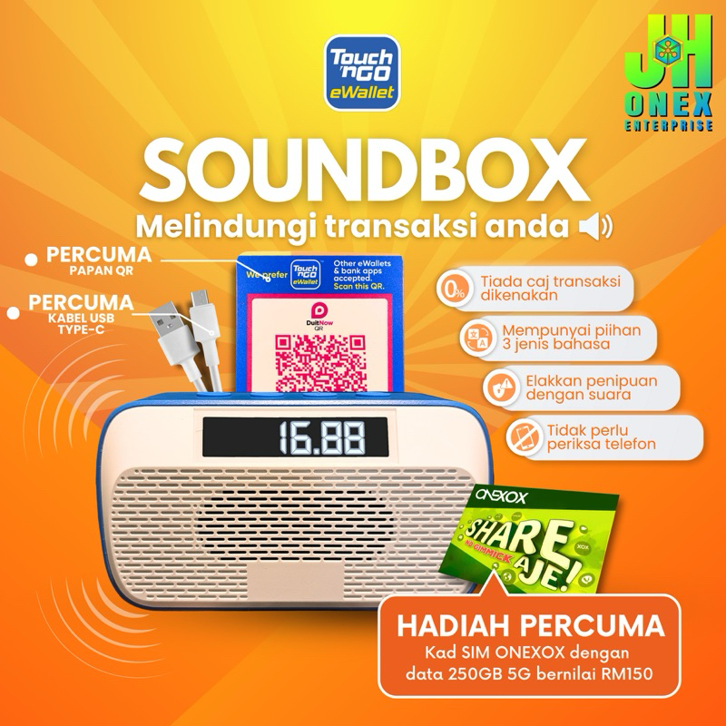 Ready Stock Touch N Go Ewallet Soundbox For Duitnow QR Code | Shopee ...