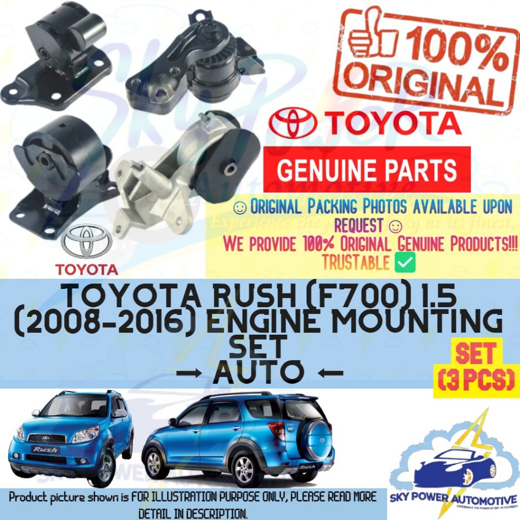 TOYOTA RUSH F700 1.5 (2008-2016) 100% ORIGINAL TOYOTA GENUINE PARTS ...