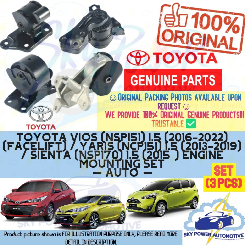 TOYOTA VIOS NSP151 1.5 / YARIS NCP151 / SIENTA NSP170 AUTO 100% ...