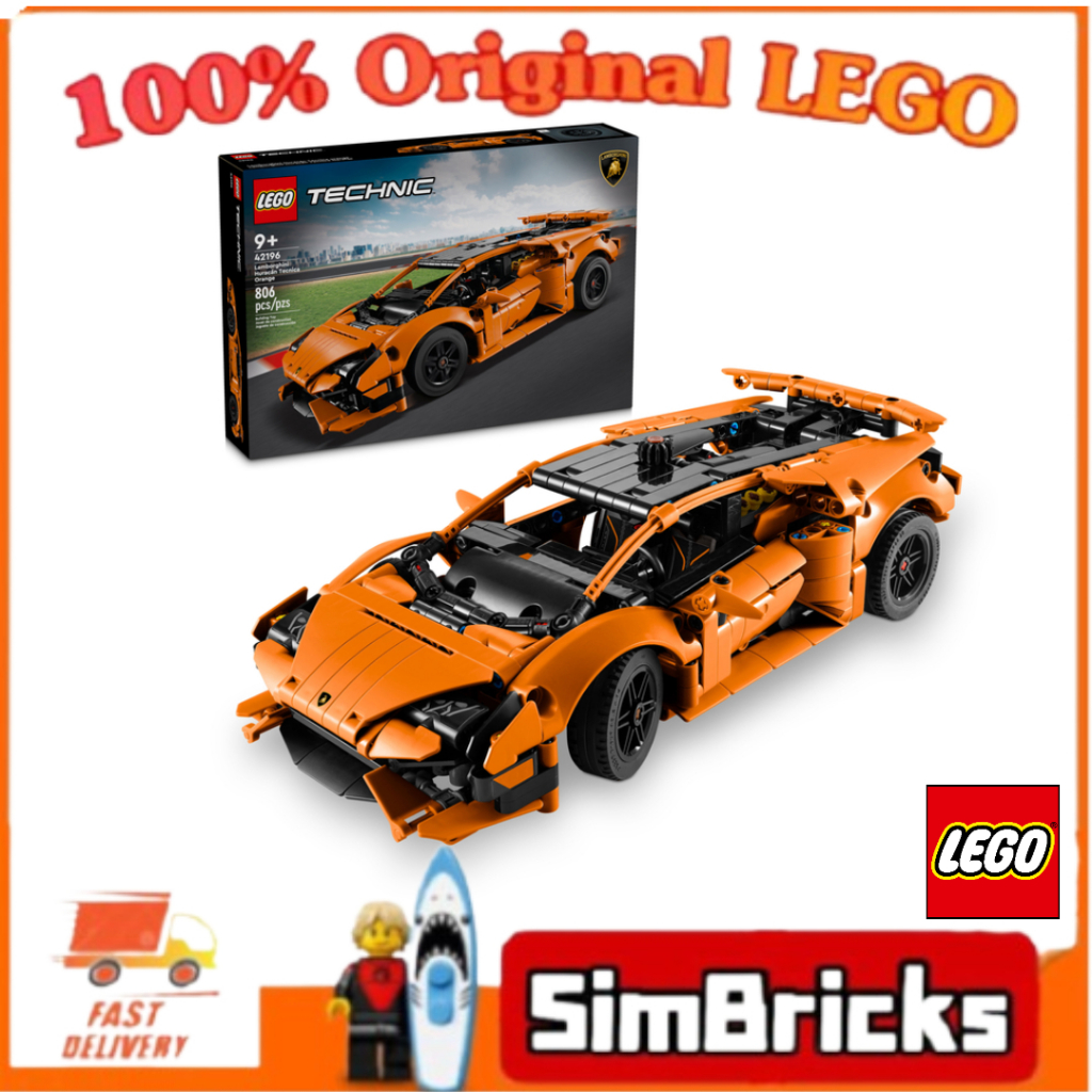 (SimBricks) LEGO 42196 Technic™ Lamborghini Huracán Tecnica Orange ...
