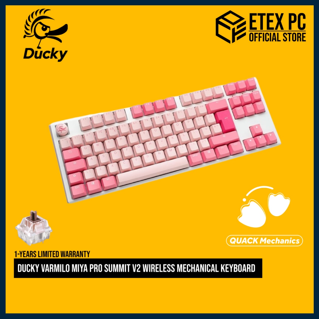 Ducky One 3 TKL Gossamer Pink Mechanical Keyboard - Cherry MX Brown ...