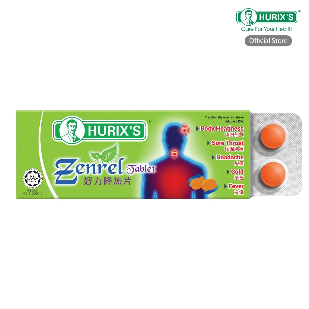 HURIX'S Zenrel Tablet (10's) - relieve body heatiness | Shopee Malaysia