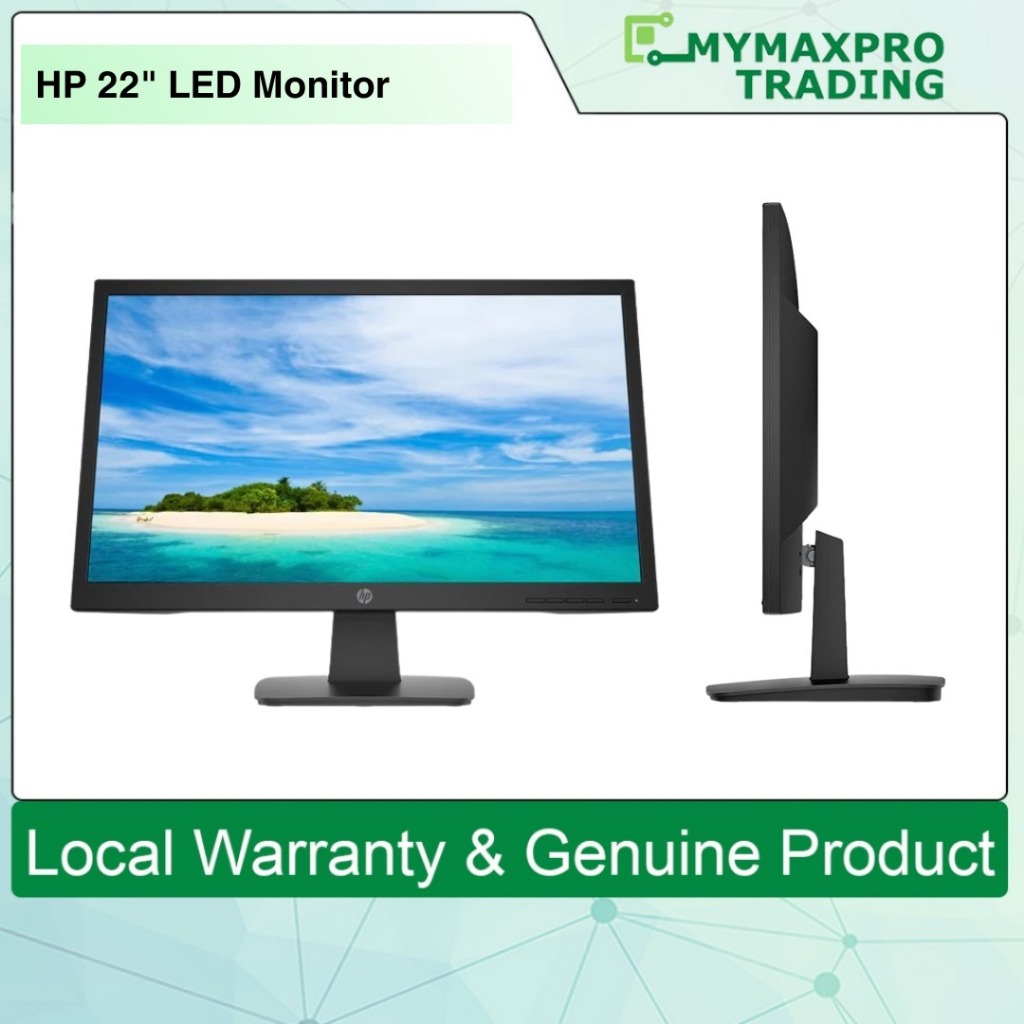 HP P22V G4 22" LED Monitor 1920 x 1080 Full HD VGA HDMI (Refurbished ...