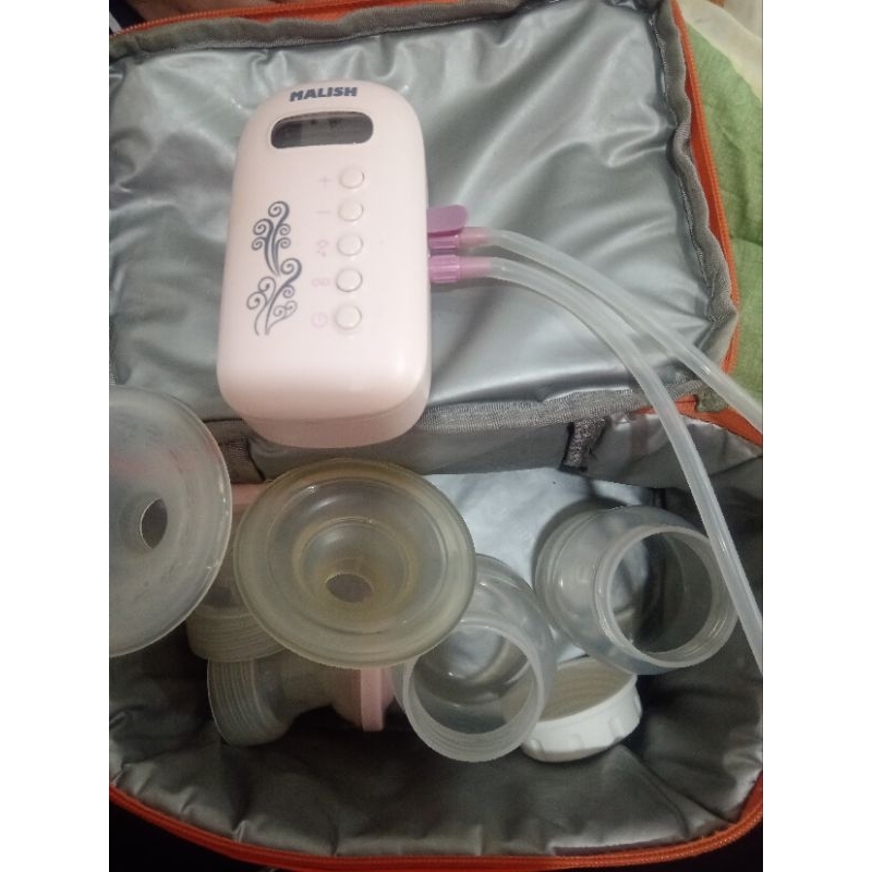 (PRELOVED) Malish Breastpump Electric Preloved with Cooler Beg | Shopee ...
