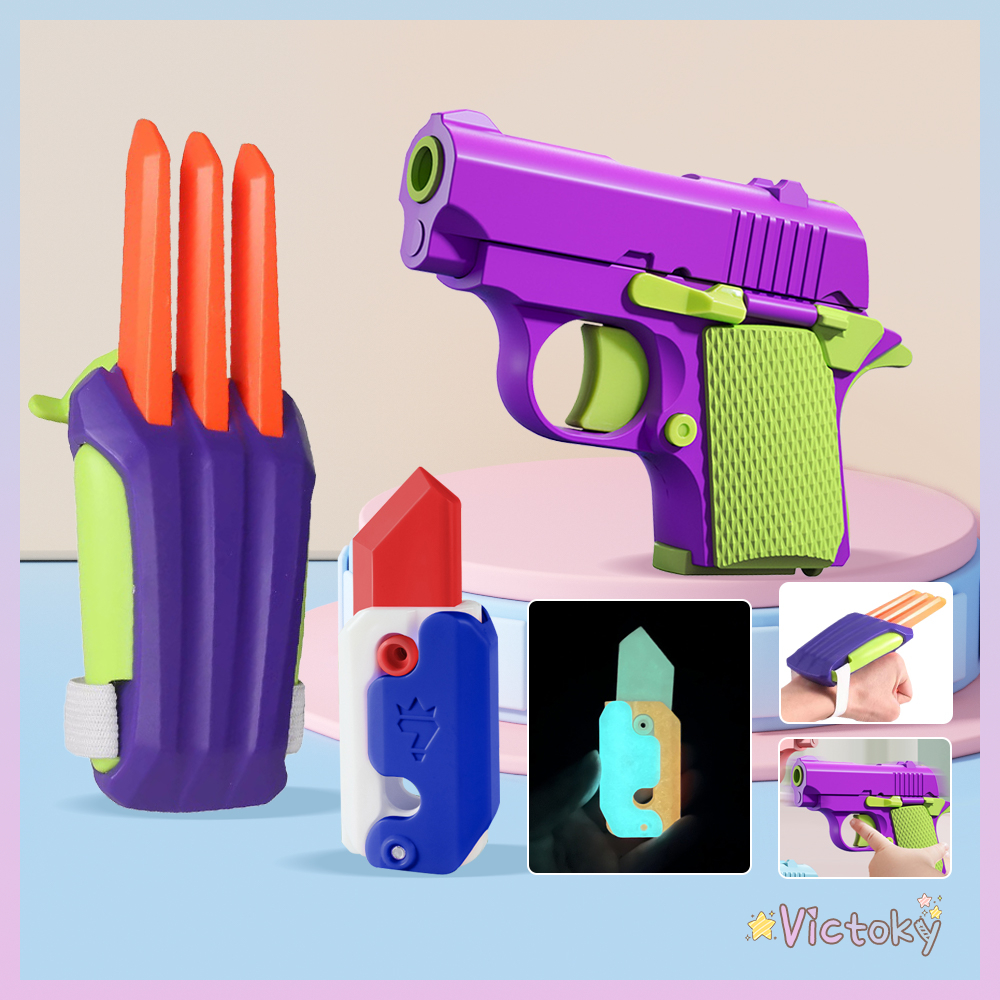 Victoky Mini Gun 3D萝卜枪/爪/刀 Carrot Gun and knife for Kids Boy Pistol Toy ...