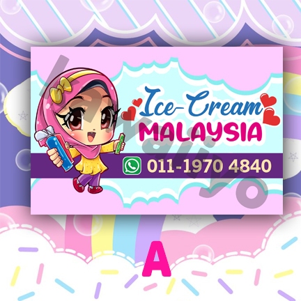 Banner Ais Krim Malaysia (3x2 kaki) | Kawaiiyo | Shopee Malaysia