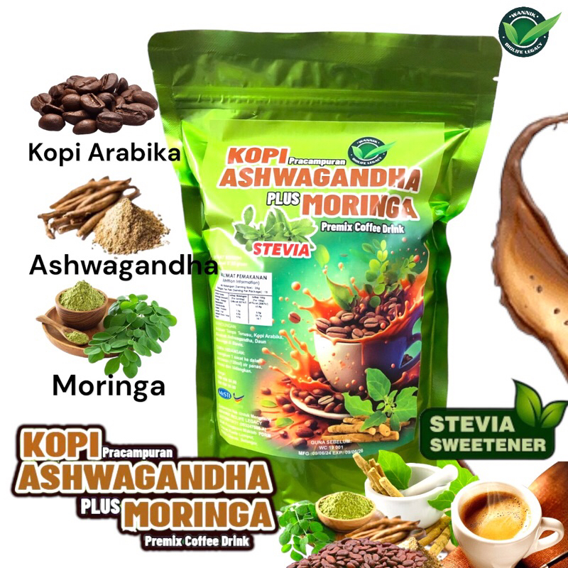 KOPI ASHWAGANDHA DAN MORINGA [STEVIA] KAWAL GULA | Shopee Malaysia